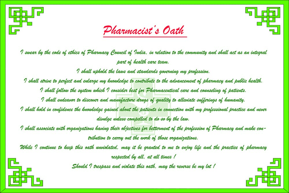 Pharmacist oath